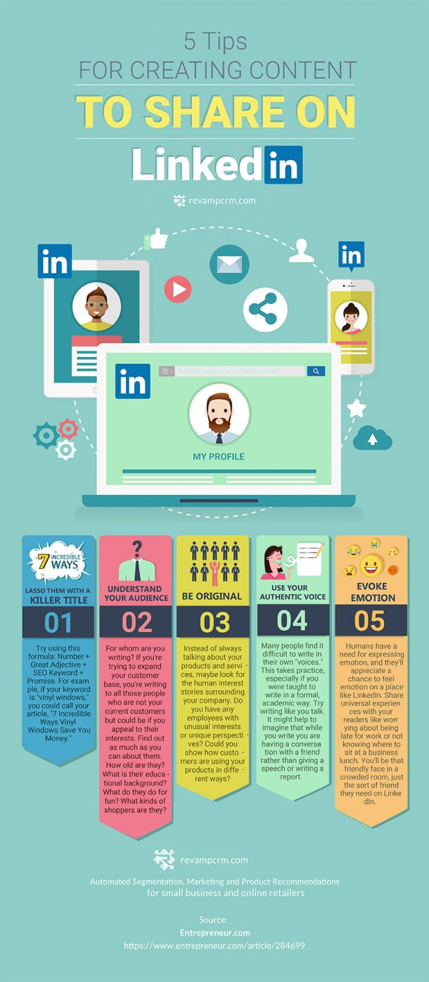 5 Tips for Creating Content to Share on LinkedIn | Revamp CRM